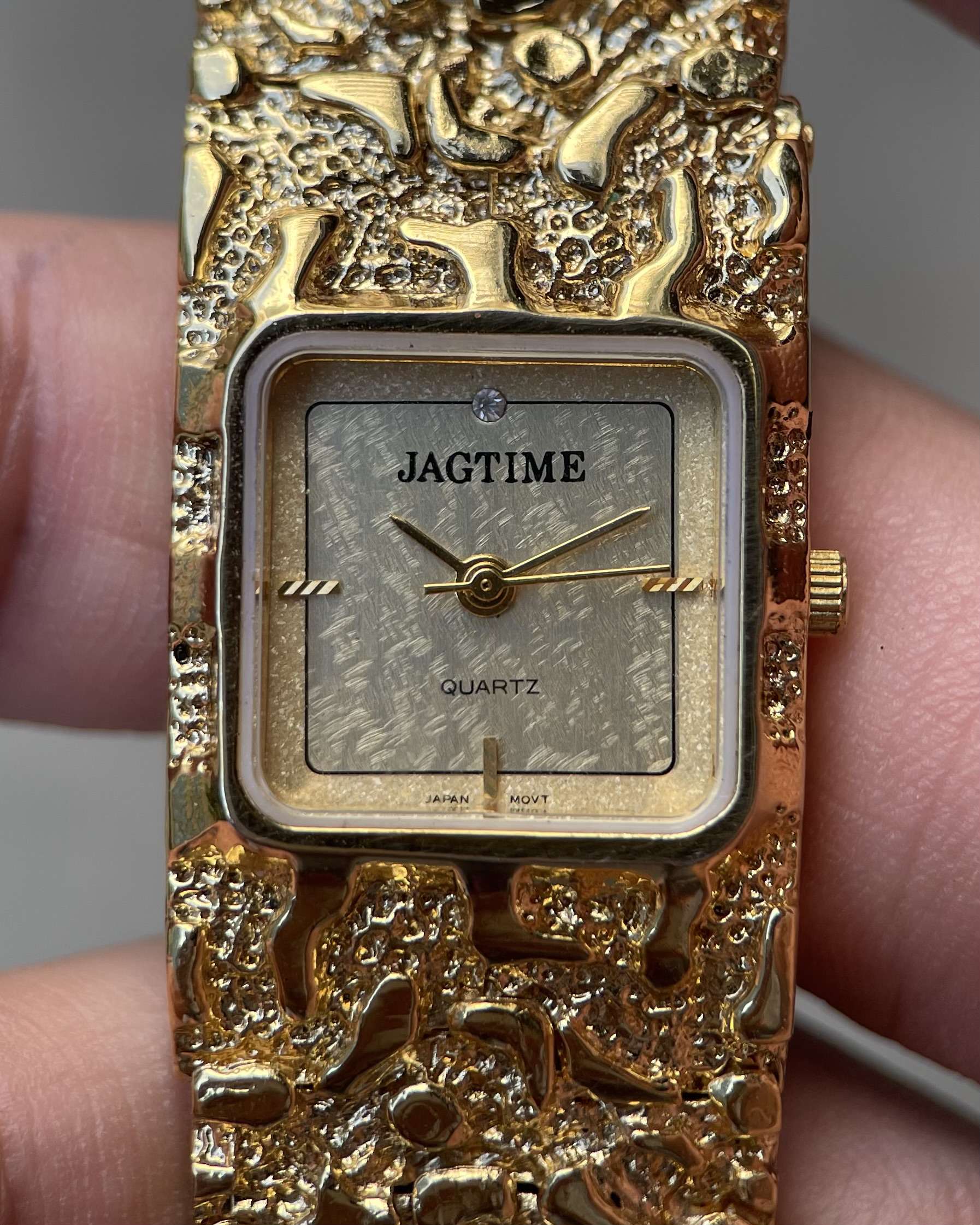 JAGTIME GOLD NUGGET VINTAGE QUARTZ WATCH | Artizen Store